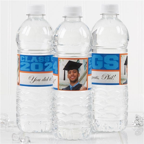 Graduation Labels For Water Editable Graduation Party Water Bottle
