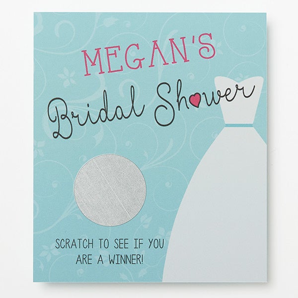 Personalized Bridal Shower Scratch Off Game - The Dress