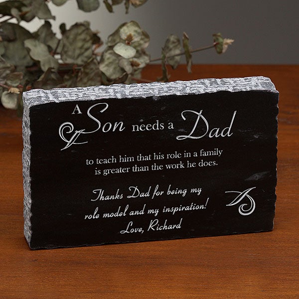 1702 - Why I Need Dad Engraved Marble Keepsake