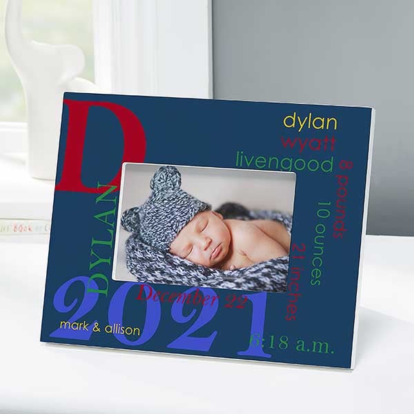 Personalized Baby Boy Picture Frame - All About Baby