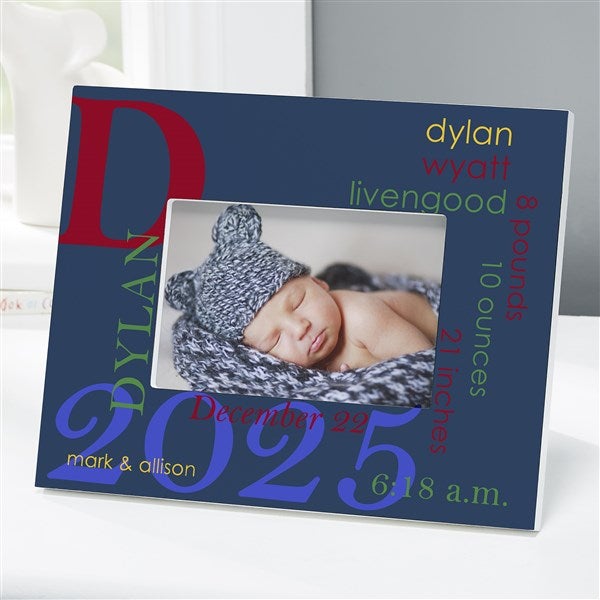 All About Baby Boy Personalized 4x6 Tabletop Picture Frame