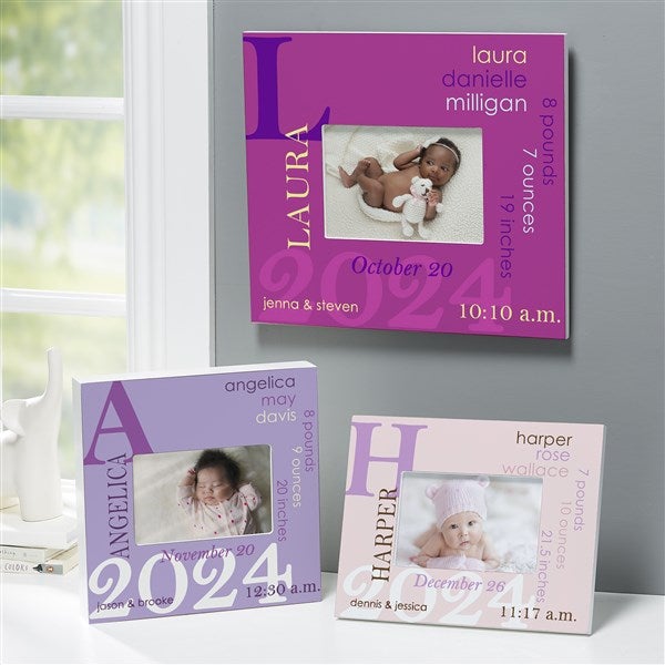 Personalized Baby Girl Picture Frame - All About Baby