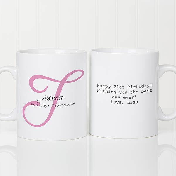 Personalized Oversized Coffee Mug - Name Meaning