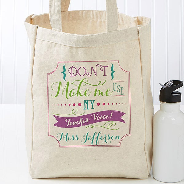 17732 - Teacher Quotes Personalized Petite Tote Bag