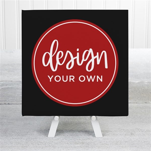 Design Your Own Personalized 8" x 8" Canvas Print- Black