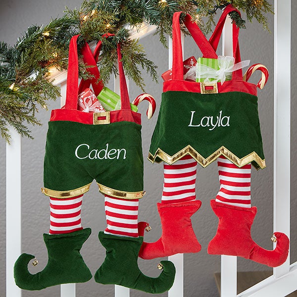 17888 - Elf Feet Personalized Christmas Stocking