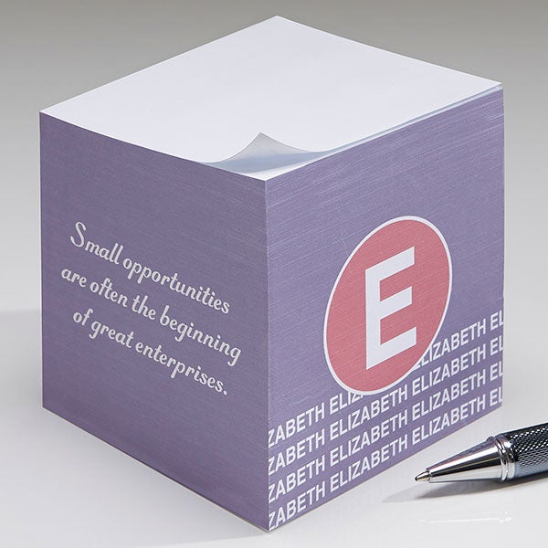 Personalized Note Cubes - Sophisticated Quotes