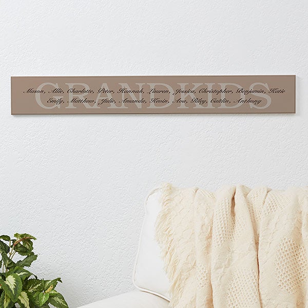 Personalized Grandkids Wooden Sign