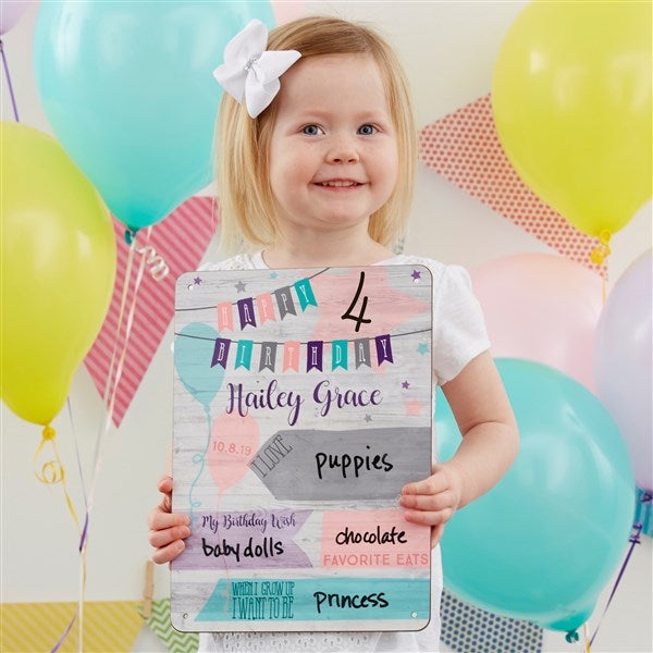 Kids' Birthday Sign Personalized Dry Erase Board