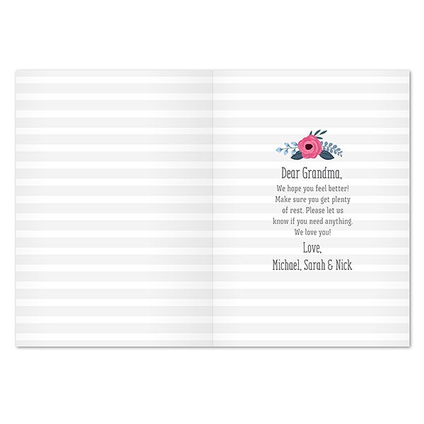 Get Well Soon Personalized Greeting Card