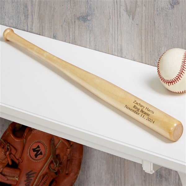Personalized Mini Baseball Bats - Ring Bearer Gift