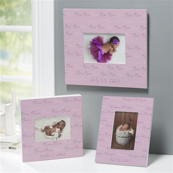 Personalized Modern Baby Girl Picture Frames