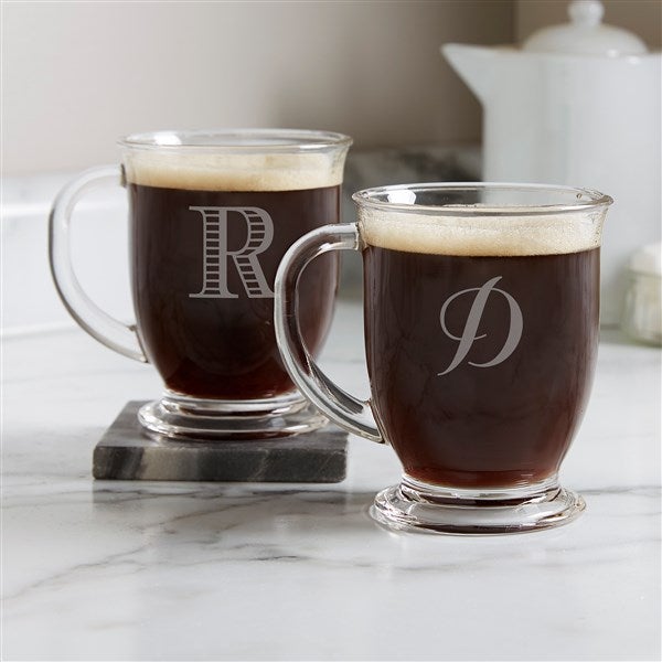 Personalized Glass Coffee Mugs - Classic Celebrations
