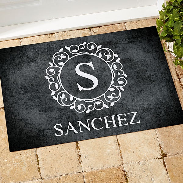 Custom Monogram Doormat - 18x27 - Circle & Vine