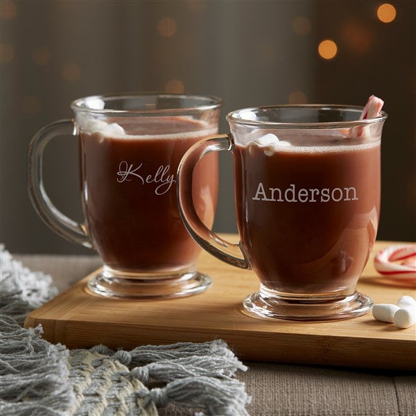 Custom Glass Coffee Mugs - Classic Celebrations