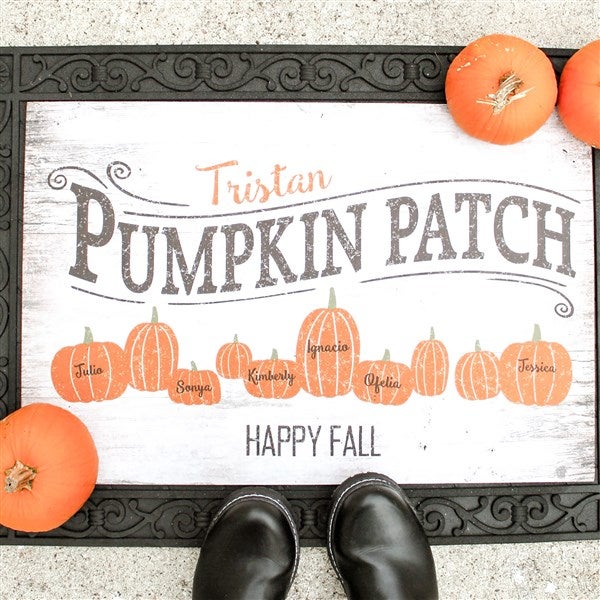 Personalized Halloween Doormats - Pumpkin Patch