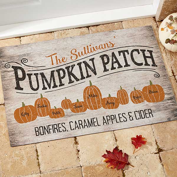 Personalized Halloween Doormats - Pumpkin Patch