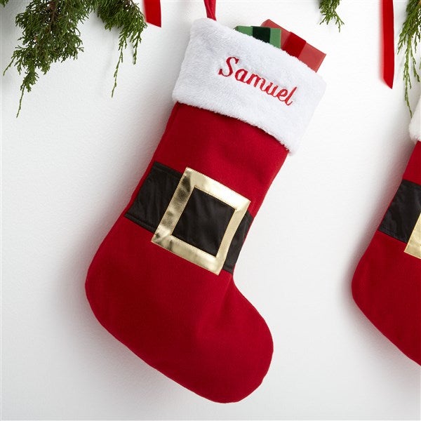 Personalized Christmas Stockings - Santa Belt