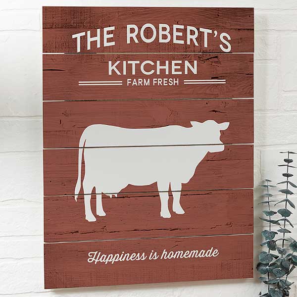 Personalized Wooden Slat Sign 16x20 Farmhouse Kitchen
