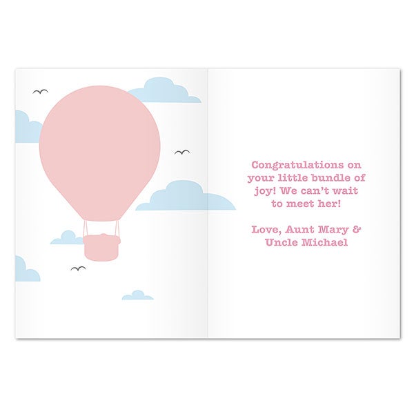Personalized Baby Girl Card - Special Delivery