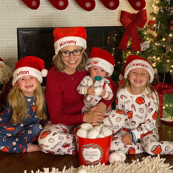 Snowball Fight Personalized Metal Bucket