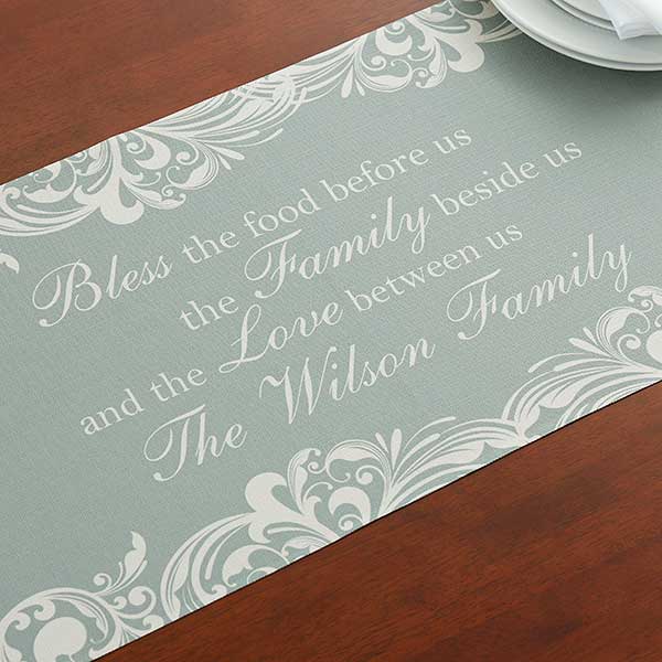 Family Blessings Personalized Table Runner
