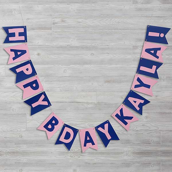 Personalized Birthday Party Bunting Banner