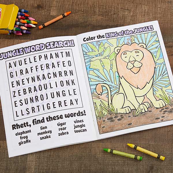 Personalized Coloring Activity Book - Amazing Animals