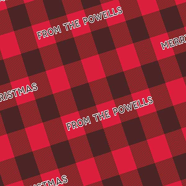 Personalized Wrapping Paper - Buffalo Check