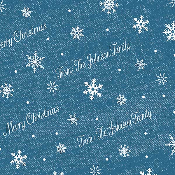 Personalized Holiday Wrapping Paper - Snowflakes