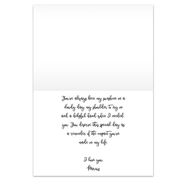 Personalized Romantic Greeting Cards - Write Your Own Expression