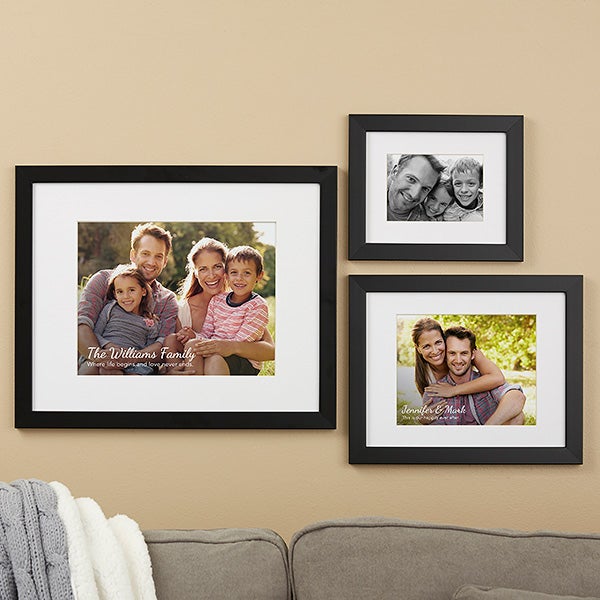 Personalized 8x10 Framed Photo Prints - Text Overlay