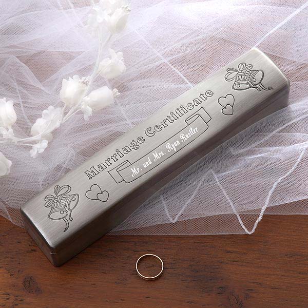 1997 - Our Marriage Certificate Engraved Keepsake Box