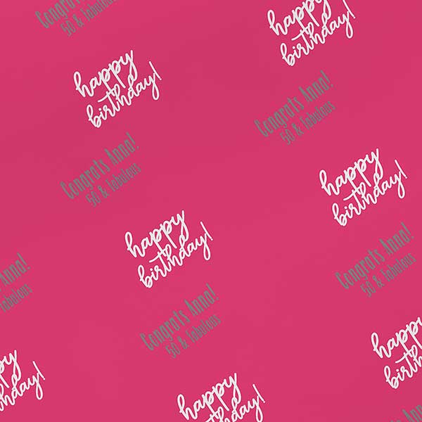Personalized Birthday Wrapping Paper - Step & Repeat