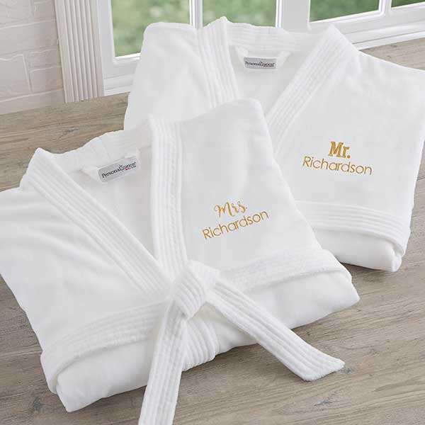 Mr & Mrs Personalized Robes For Couples