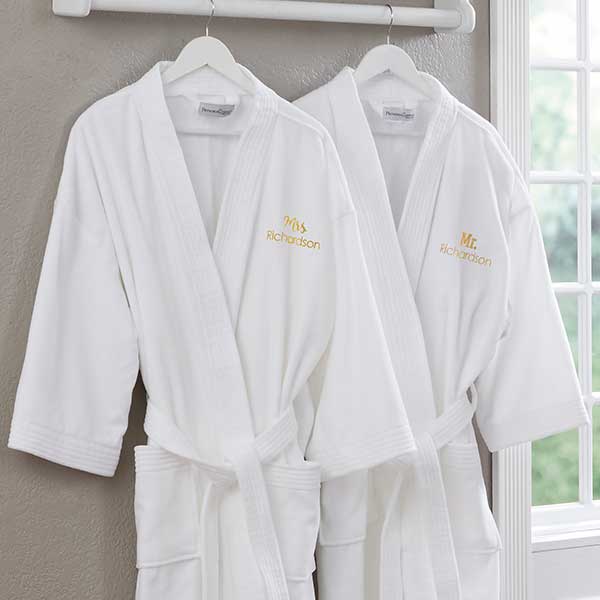 Mr & Mrs Personalized Robes For Couples