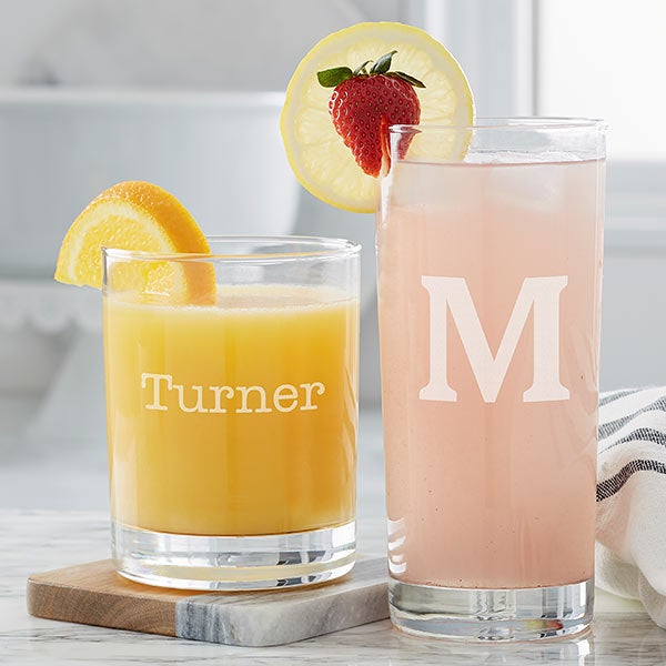 Personalized Drinking Glasses - Classic Celebrations