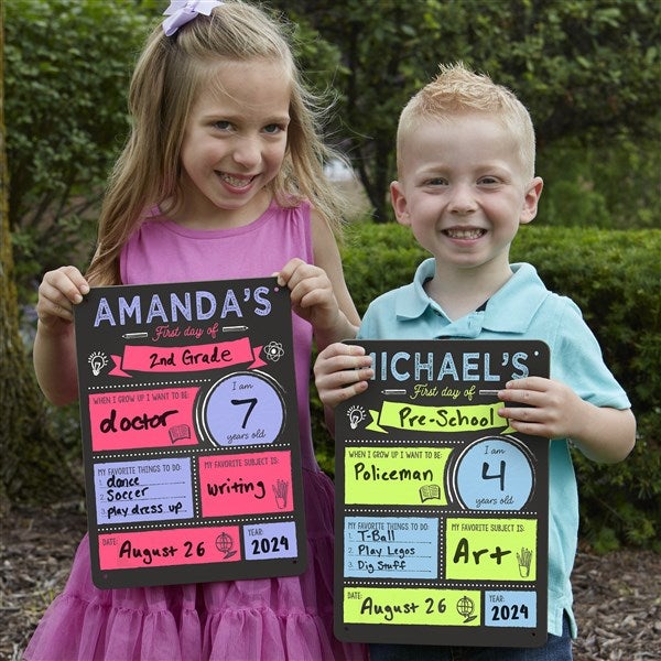 Personalized First Day Of School Sign - Photo Op Dry Erase Sign