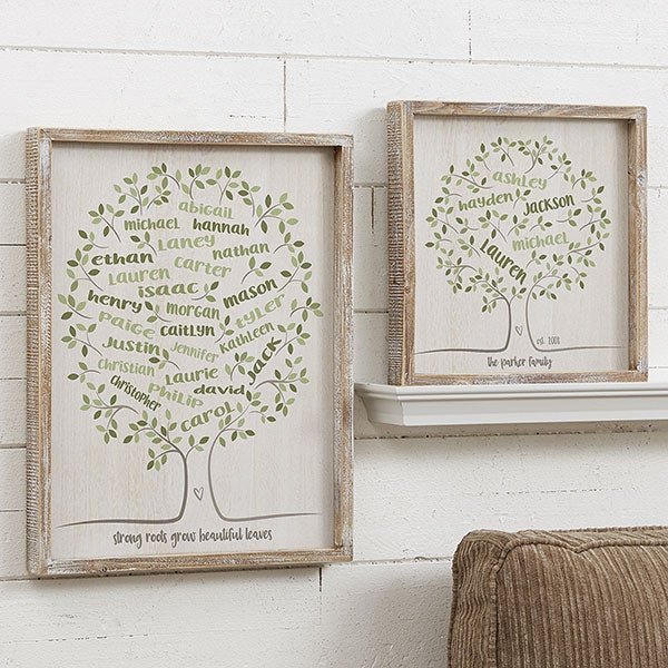 Family Tree Of Life Personalized Framed Wall Art