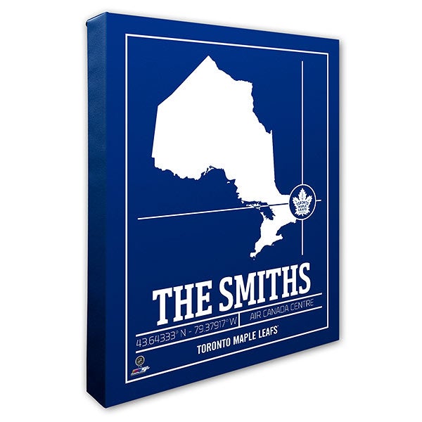 21331 - Toronto Maple Leafs Personalized NHL Stadium Coordinates Canvas ...