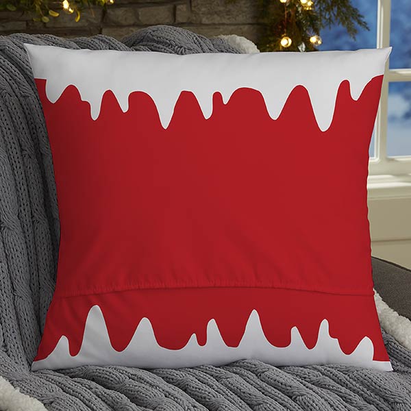 Gingerbread Family Personalized Large Throw Pillow