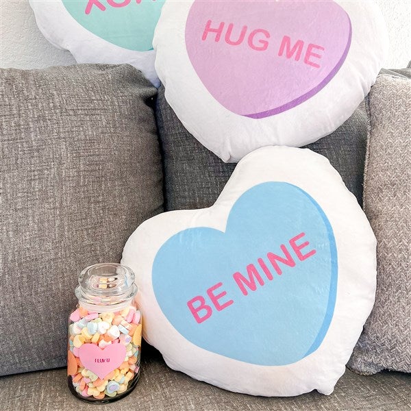 Conversation Hearts Personalized Candy Jar