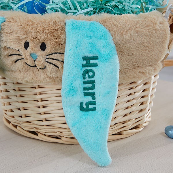 Personalized Blue Easter Bunny Basket - Easter Gifts