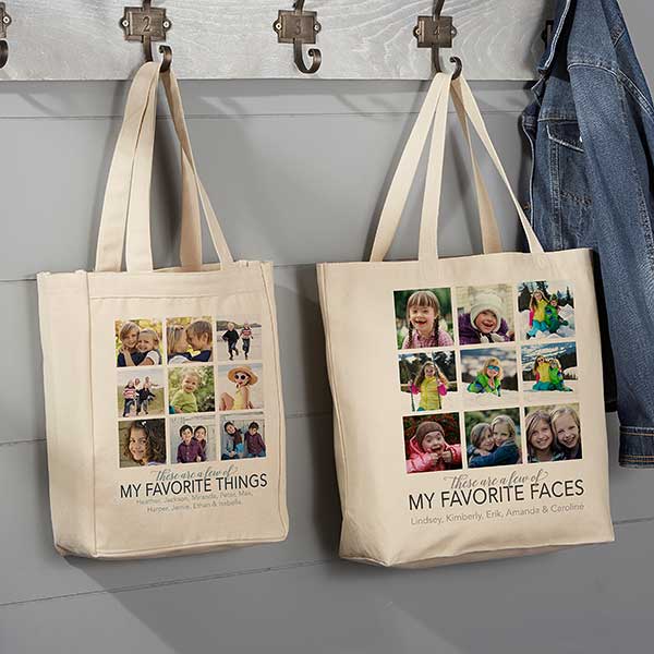 My Favorite Things Large Canvas Tote Bag