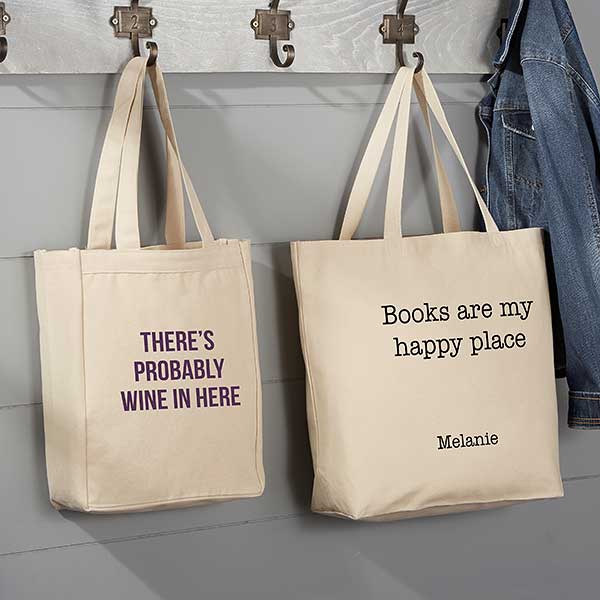 Expressions Personalized Canvas Tote Bags
