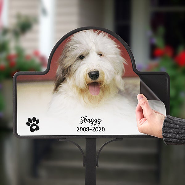 Pet Photo Memorial Personalized Magnetic Garden Sign