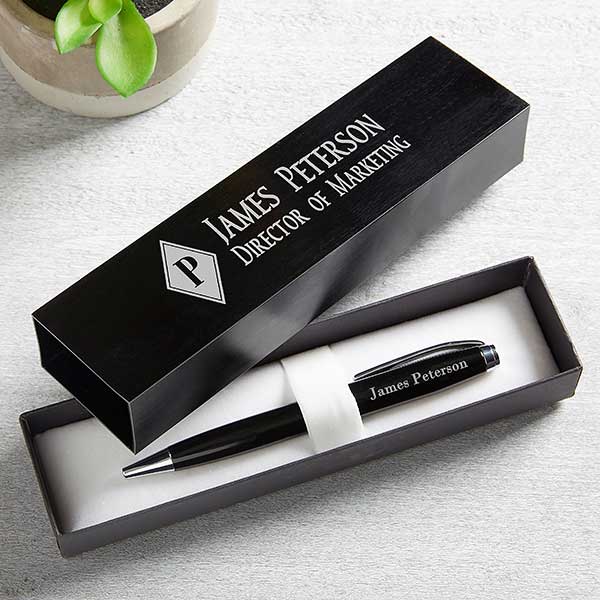 Executive Monogram Personalized Aluminum Pen Set