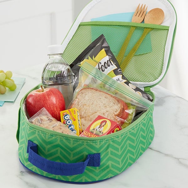 Transportation Print Personalized Kids Lunch Bag