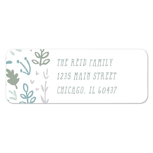 Modern Floral Personalized Address Labels