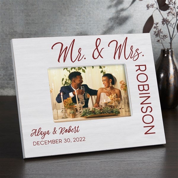 Personalized Wedding Box Picture Frame - Stamped Elegance